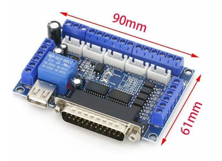 5 Axis CNC Interface Adapter Parallel Breakout Board For Stepper Motor – Byte 2 Bot